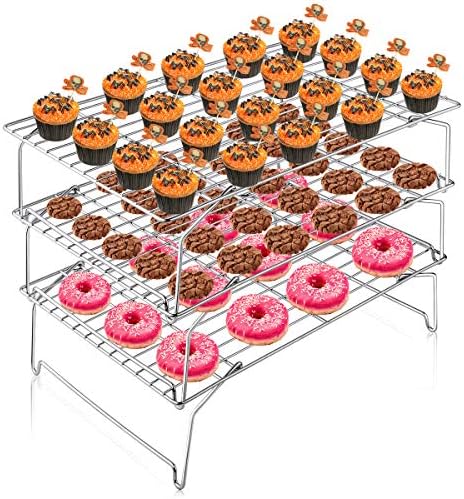 HaWare Cooling Rack, 3-Tier Stainless Steel Wire Rack Cooling Oven Tray ...