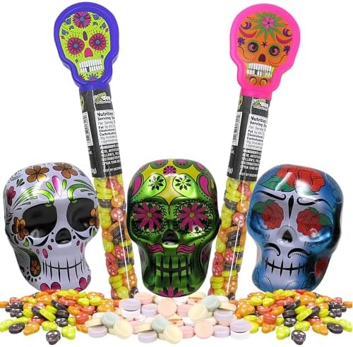 Amazon.com: Sweetzo - Assorted of the Dead Sugar Skull Halloween Candy ...