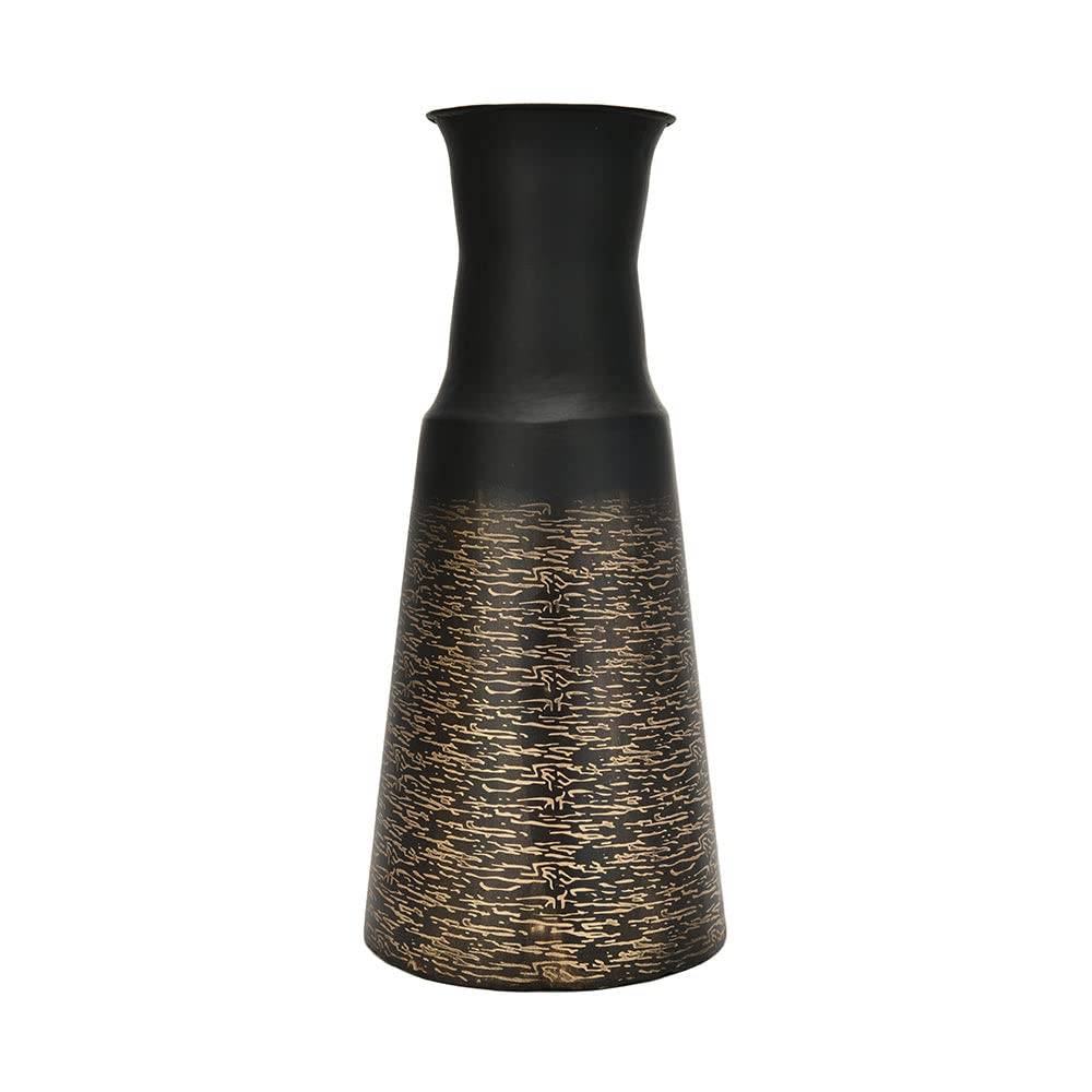 Buy @home Conical Small Vases - Gold & Black (18x18x40 cm) Ideal Gift ...