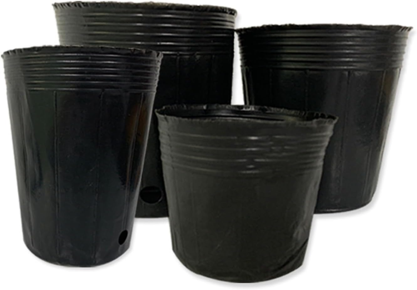 Amazon.com: 100PCS Nursery Pots with Drainage Holes, Sturdy Seedling ...