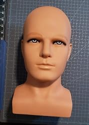 Amazon.com: Tcwuzick Male Mannequin Head Professional Manikin Head for ...