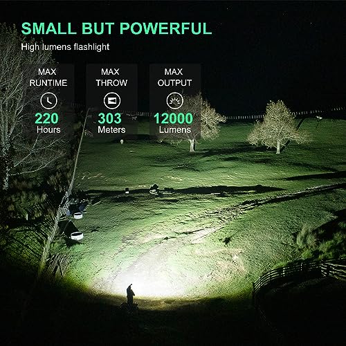 WUBEN X1 LED Torch 12000 Lumens, IP55 Waterproof Super Bright Tactical ...