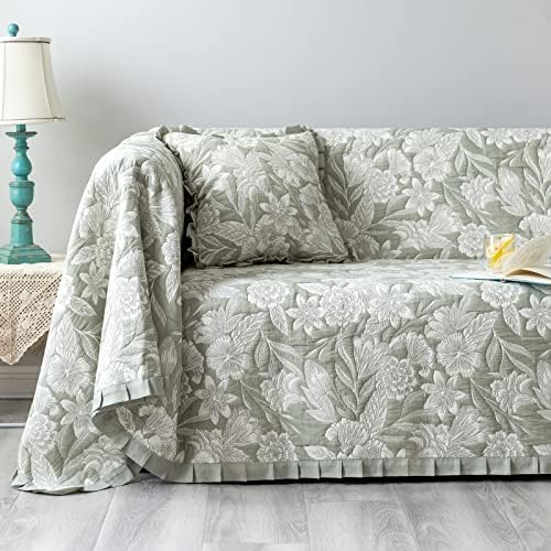 Amazon.com: Loom and Mill Luxury Sofa Covers, Classic Damask Jacquard ...