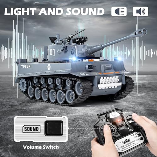 1:18 Remote Control Tank, 2.4Ghz WW2 German Tiger RC Tank Model - Scale ...