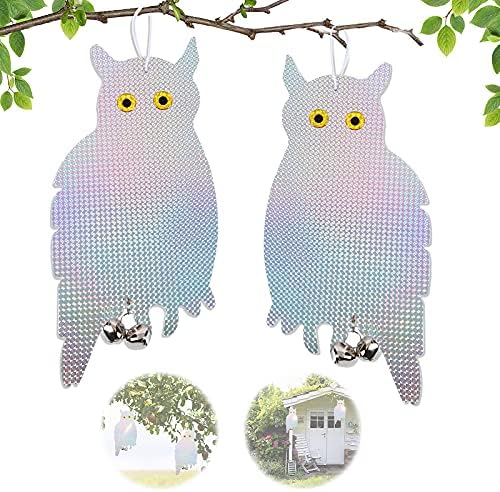 【Phantasy】 Lot de 2 hiboux dissuasifs pour Pigeons/Oiseaux, épandeur ...
