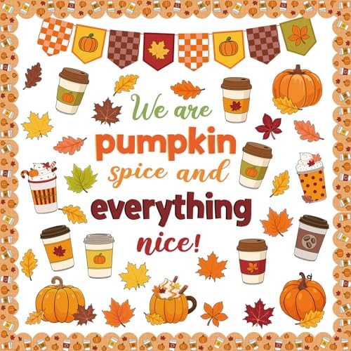 Amazon.com: BkeeCten 121pcs Autumn Thanksgiving Bullein Board Set with ...