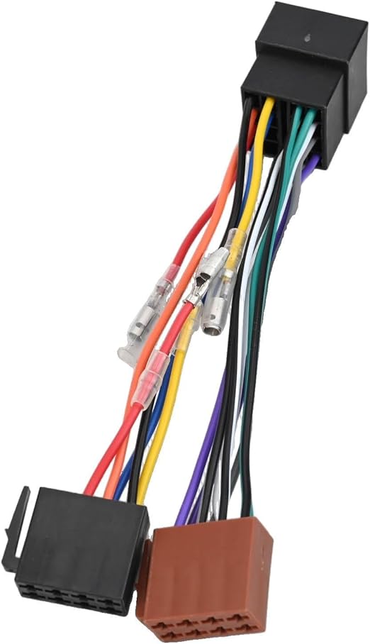 16 Pin Car Stereo Radio Harness Adapter Cable for ISO Female to ISO ...