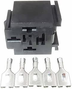 Amazon.com: 1 Set 5 Pin Automotive Relay Base Connector Relay Sockets ...