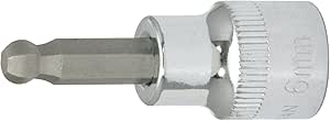 KS Tools 3/8" CHROMEplus Bit Socket Hexagon with Ball end,4mm, on Hang ...