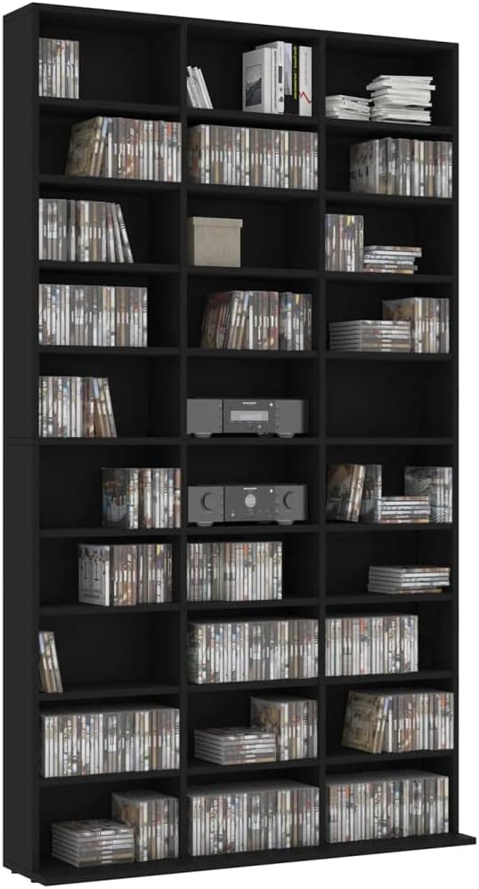 Amazon.com: Homvdxl CD/DVD Rack with 30 Display Shelves, 10 Tier Tall ...