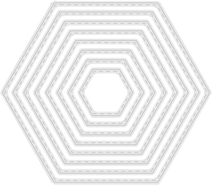 Amazon.com: 8 Pieces Hexagon Background Cutting Dies Metal Hexagon Die ...