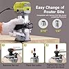 DEWINNER Electric Palm Router Tool, 1/4" Compact Wood Trimmer with ...
