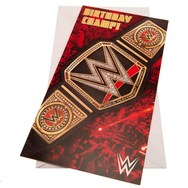 WWE Birthday Card Title Belt Official Merchandise : Amazon.co.uk ...