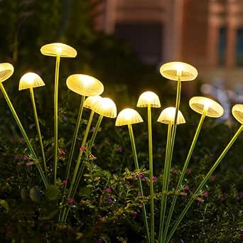 TECH Logo 8LED Solar Mushroom Garden Lights, Warm White, 5 Pack | Solar ...