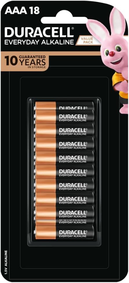 Duracell Everyday Alkaline AAA Batteries (Pack of 18) : Amazon.com.au ...