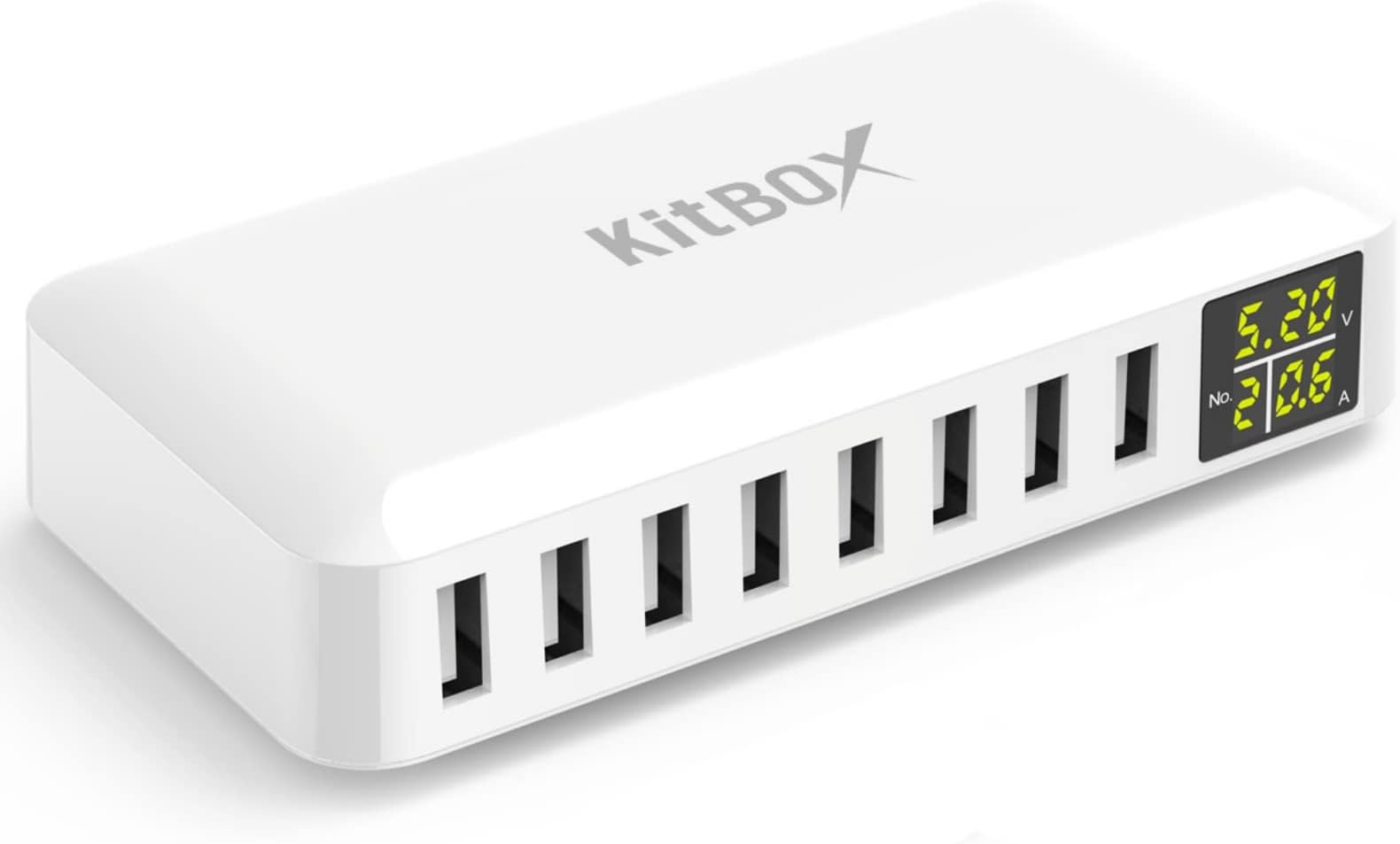 40W USB Multi Charger UK Plug USB Charging Station 5V 8A Multi Port USB ...