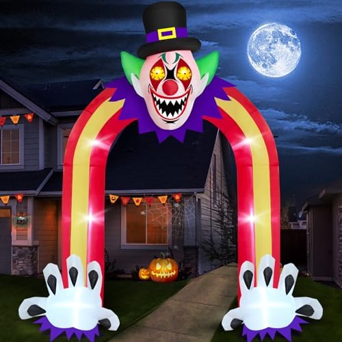 Amazon.com: 10FT Giant Halloween Inflatables Clown Archway Outdoor ...