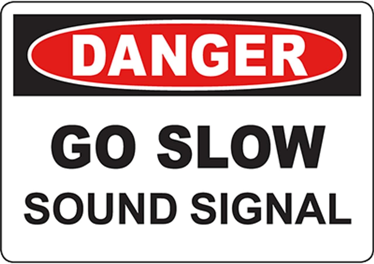 Amazon.com : DANGER Go Slow Sound Signal Sign Workplace Traffic Control ...