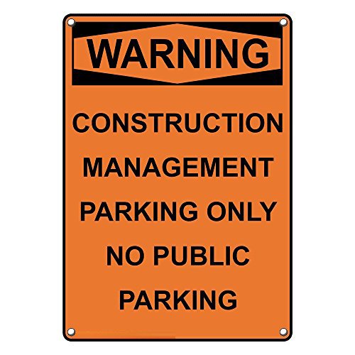 Weatherproof Plastic Vertical OSHA Warning Construction Management Sign ...