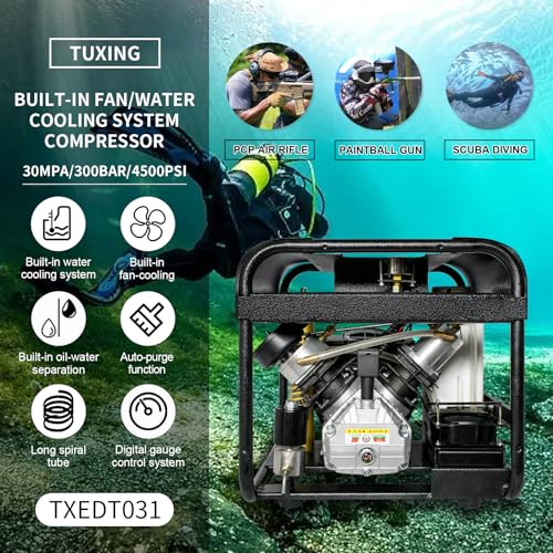 TUXING 4500Psi Pcp Compressor,High pressure Air Compressor,Auto Purge ...