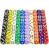 YOUSHARES 50 Pcs Multi-Color Dice Set – Assorted Color with 10 Pcs Each ...
