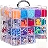 Amazon.com: QUEFE 4-Tier Stackable Storage Container Box with 40 ...