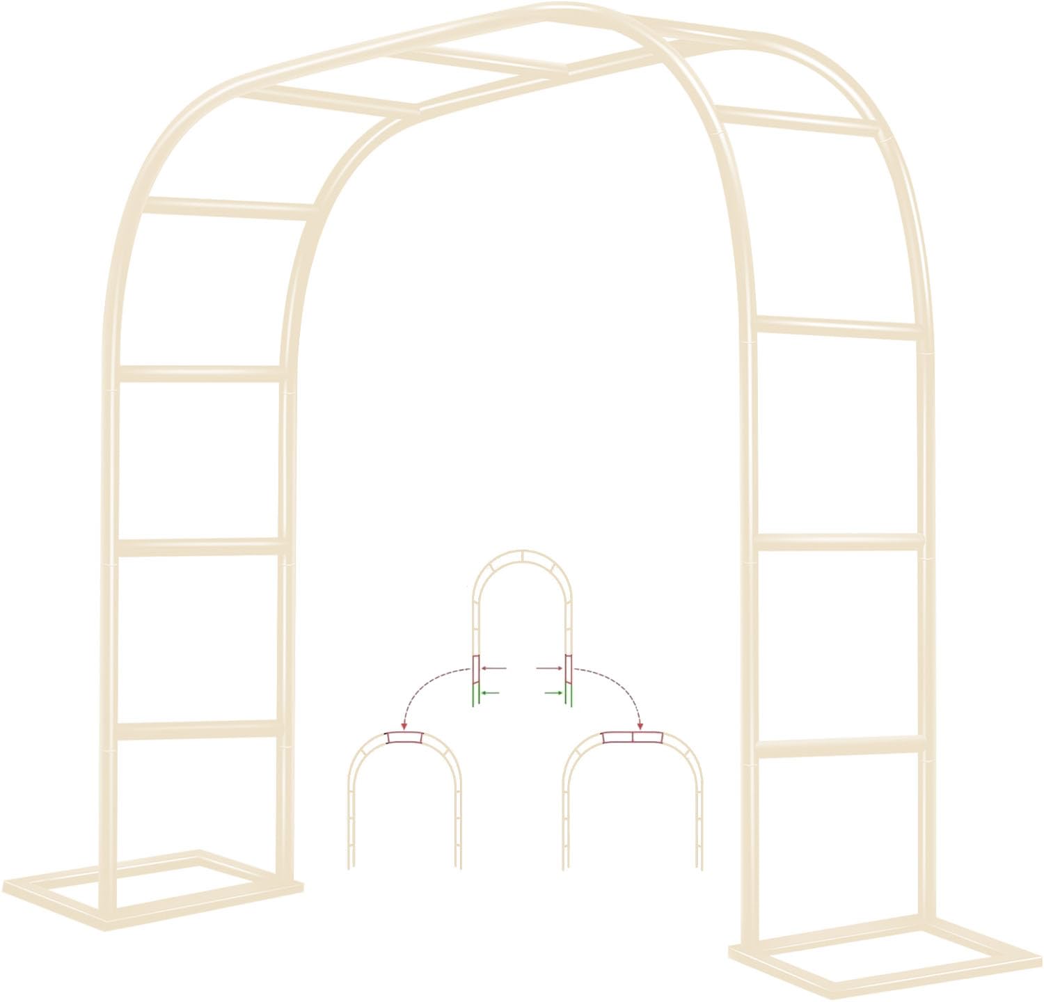 Amazon.com : Thickened Rustproof Garden Arch, Wedding Arch- 4.6 * 7.8 ...