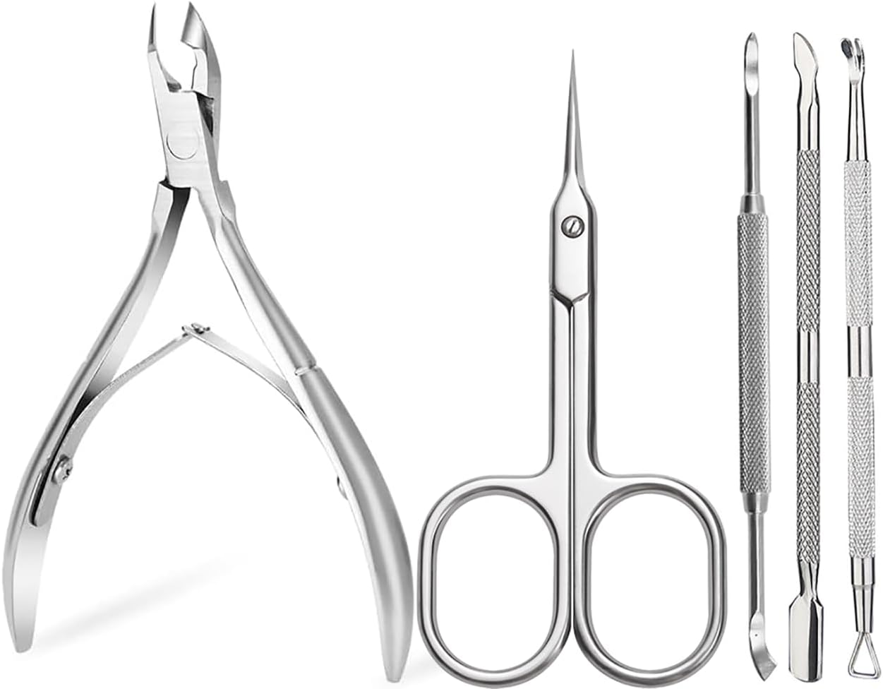 Amazon.com: Cuticle Trimmer and Cuticle Scissors Set with Cuticle ...