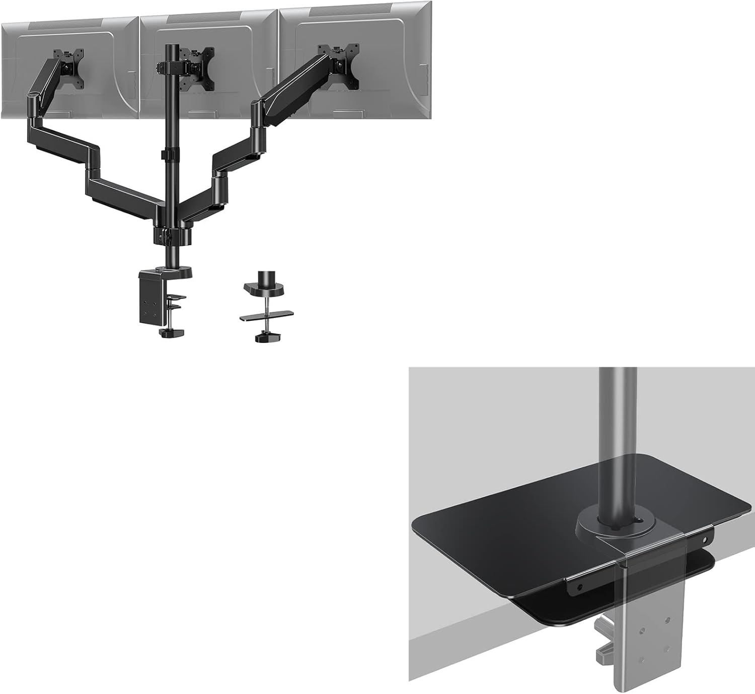 Amazon.com: MOUNT PRO Triple Monitor Desk Mount and Monitor Mount ...