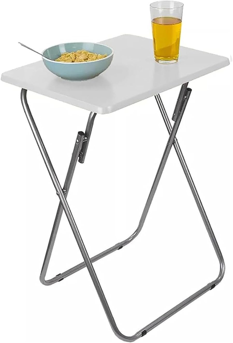 rightclick Folding Table Sofa Side Table PVC Tabletop Tubular Steel ...