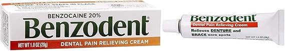 Amazon.com: Benzodent Dental Pain Relieving Cream Topical Anesthetic, 1 ...