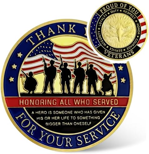 Amazon.com : IELCJJ Military Coins Veterans Challenge Thank You for ...