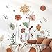 Amazon.com: decalmile Boho Flower Wall Decals Floral Plants Grass Wall ...