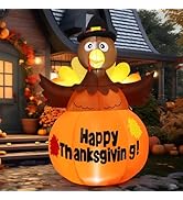 Amazon.com: COMIN 6 FT Thanksgiving Inflatable Decorations Crow Fall ...
