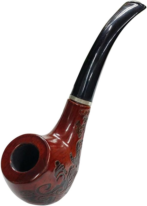 Risingmed Wooden Smoking Pipe,Enchase Figuratus Smoking Wooden Pipe ...