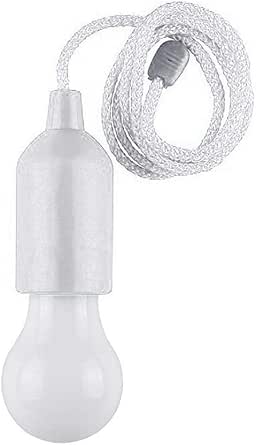 Pull Cord Light Bulb Battery Operated LED Bulb Light Hanging Lamp On ...