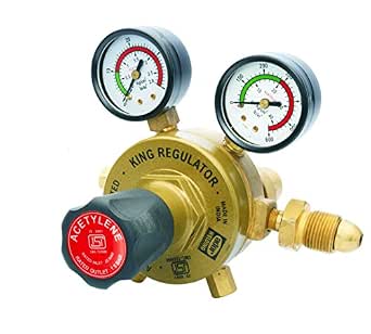ADOR WELDING TWO STAGE ARGON GAS REGULATOR WITH FLOW GAUGE, MODEL: KING ...