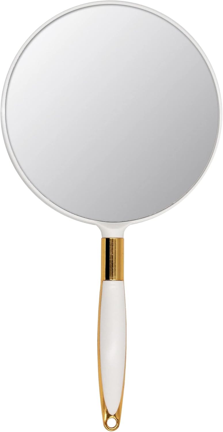 Amazon.com: Eaoundm Round Hand Held Mirror for Makeup Hand Mirror (6.9W ...