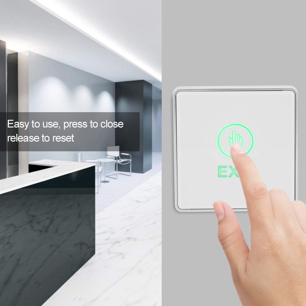 Home Security Unlock Exit Button, Touch Sensor Door Access Control System Switch for Door Access ...