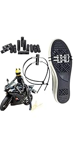 Amazon.com: Motorcycle Shoes Cover Boot Flint Pad Sliders Sole Friction ...