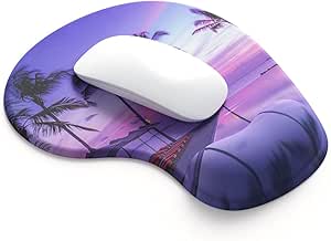 Amazon.com: Office Mousepad with Gel Wrist Support - Ergonomic Gaming ...