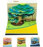 Amazon.com : RSLIPIN 3D Memo Pad Winter Tree 240 Sheets Paper Art ...