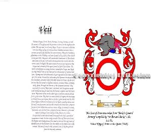 Amazon.com: Veit Coat of Arms/ Family Crest on Fine Paper and Family ...