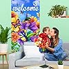 Amazon.com: Welcome Butterfly Door Cover Spring Decorations Banner ...