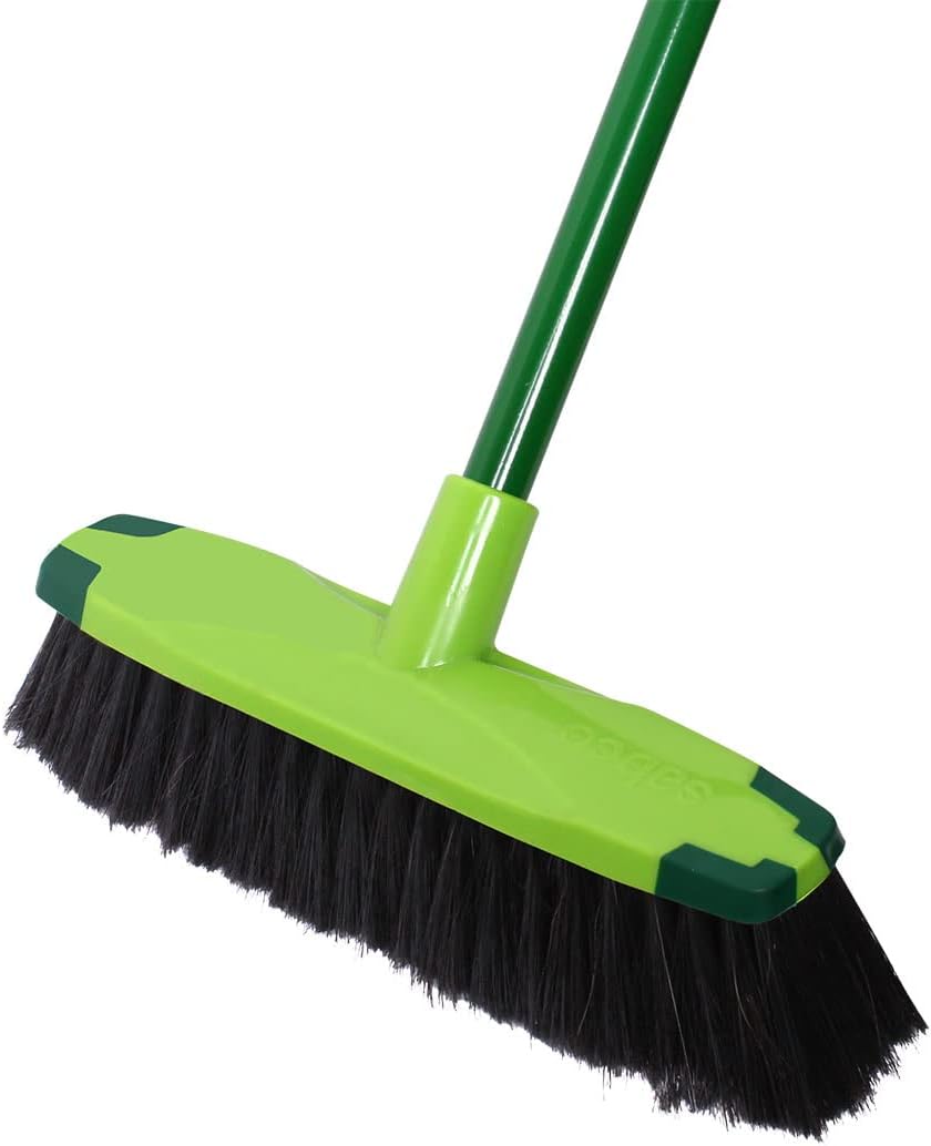 Sabco Polished Floor Broom with Handle, 300 mm Size, Green/Black ...