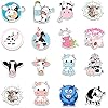 Amazon.com: 100 PCS Cow Stickers - Waterproof PVC Vinyl Animal ...