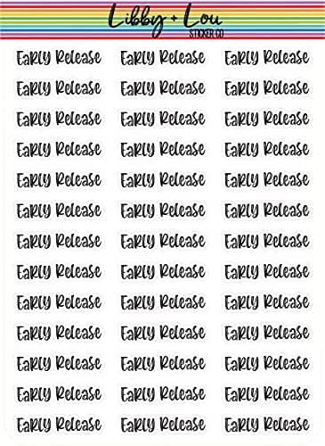 Amazon.com: Early Release Planner Stickers | Libby and Lou Sticker Co ...