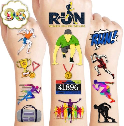 Amazon.com : CupaPlay 200PCS+ Running Party Favors Tattoos Temporary ...