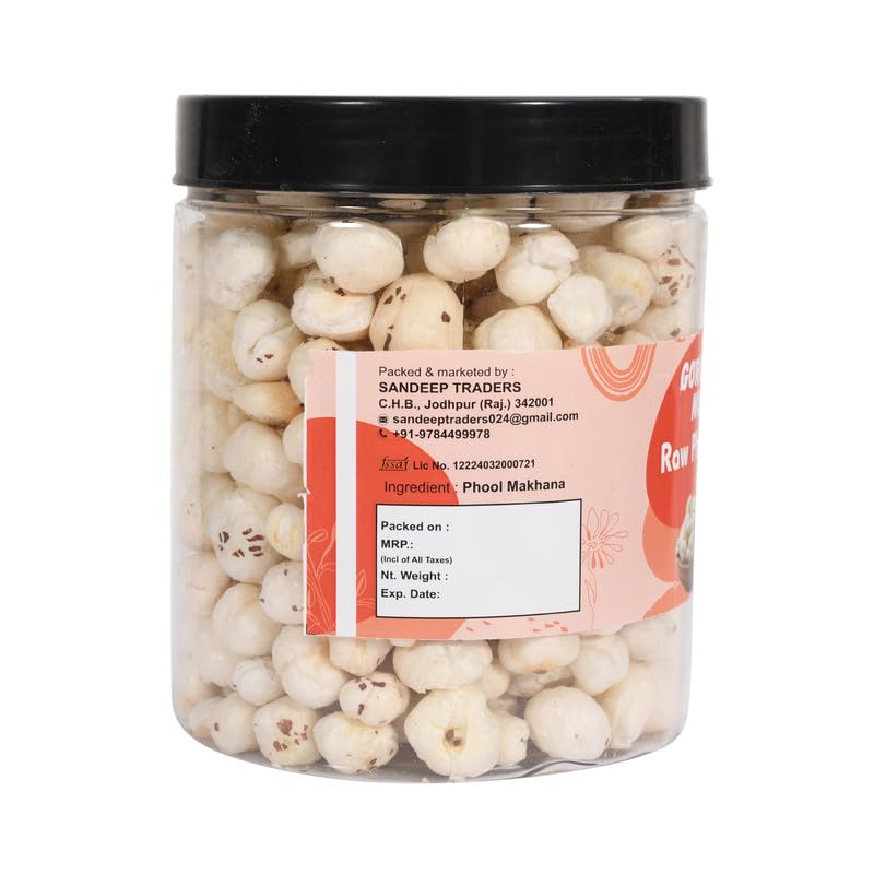 GORU NUTRIXA Premium Phool Makhana 100gm | Handpicked Jumbo Fox Nuts | Raw & Natural Lotus Seeds ...