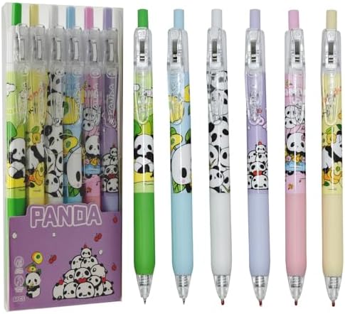 Amazon.com: Maydahui 6 PCS Retractable Panda Rollerball Gel Pens Cute ...